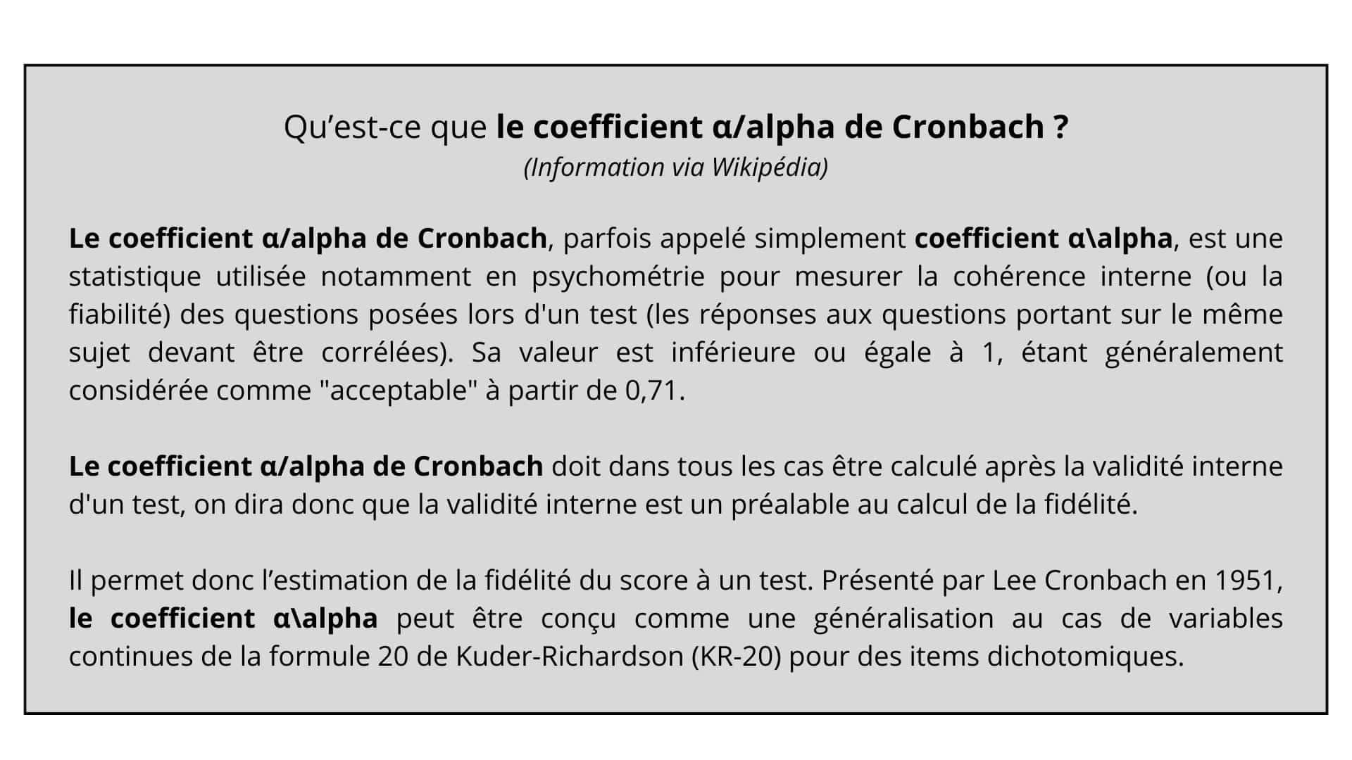 Méthode DiSC et Cronbach : Validité et Fiabilité du Coefficient α